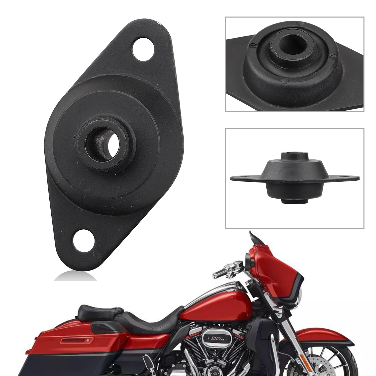US Black Front ISO-Mount Engine For Harley Electra Glide FLHT EFI FLHTI ...