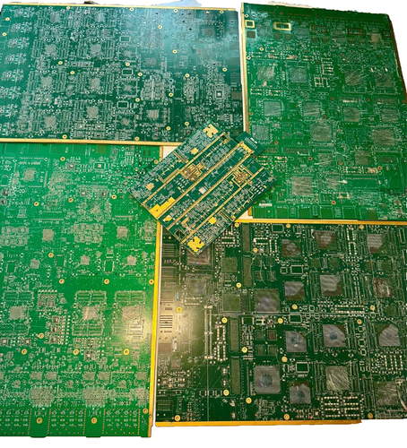 23.5 lbs Total of 8 Heavy Gold Circuit Boards and a mostly gold smaller ...