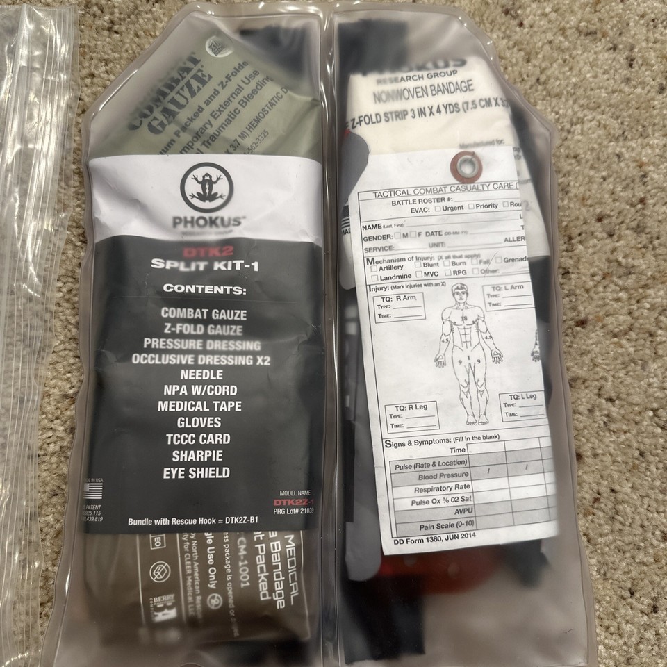 Phokus Research Group Split Kit NECC Bundle Trauma Kit IFAK DTK-2Z-B1 DEVGRU NSW | eBay