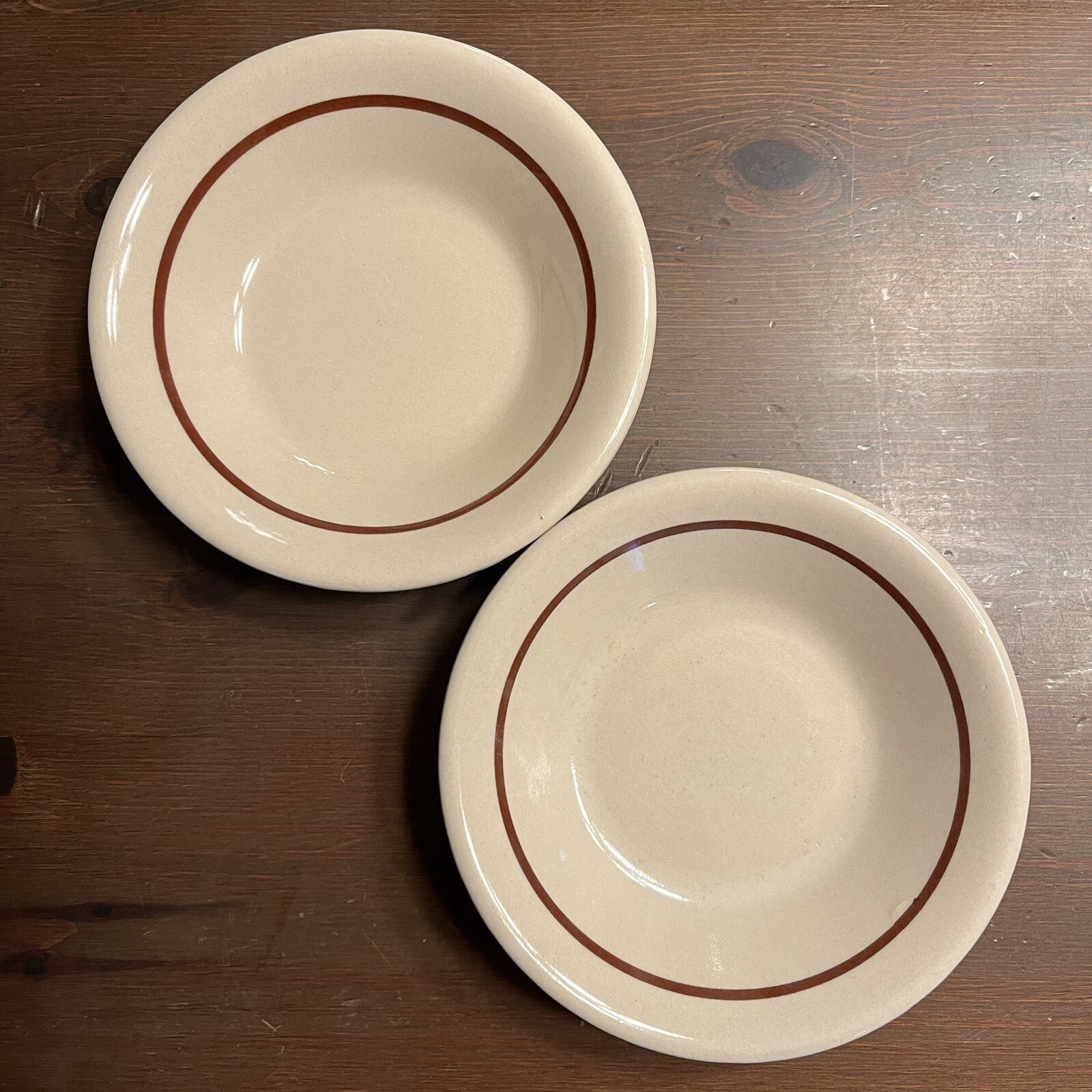 2 Tepco China Small Bowl Restaurant Diner Ware Vtg Sunglow Tan Brown ...