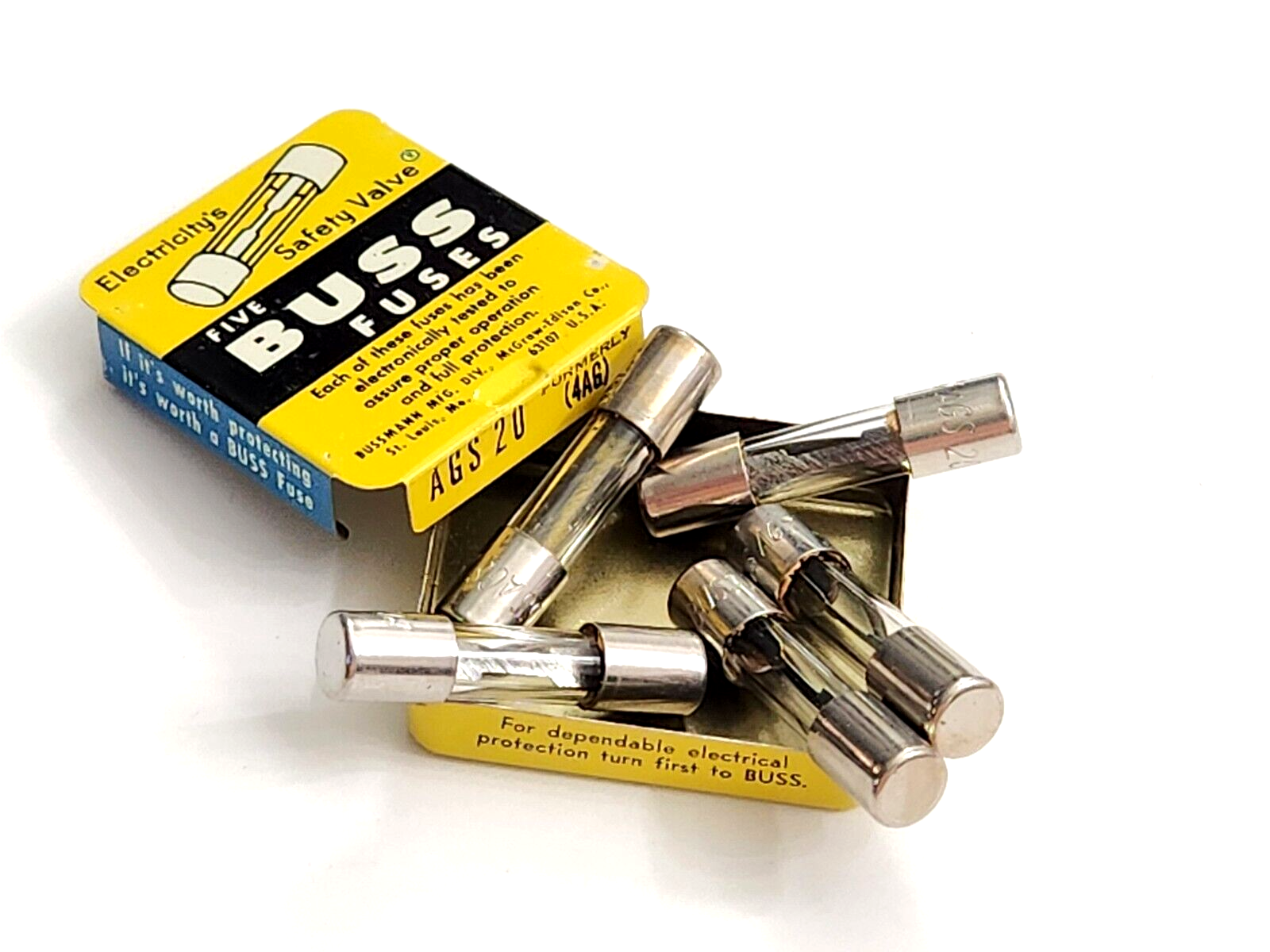 SET OF 5 EACH AGS 20 AGS20 BUSS BUSSMANN FUSES 20A AIRCRAFT | eBay