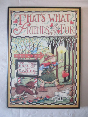 Mary Engelbreit Plaque That's What Friends are For Colorplak Girl Dog ...