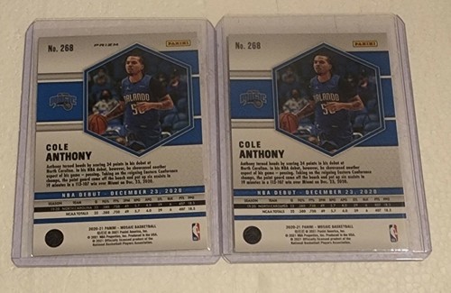 2020-21 NBA Mosaic Cole Anthony Pink Cameo and base lot of 2 | eBay