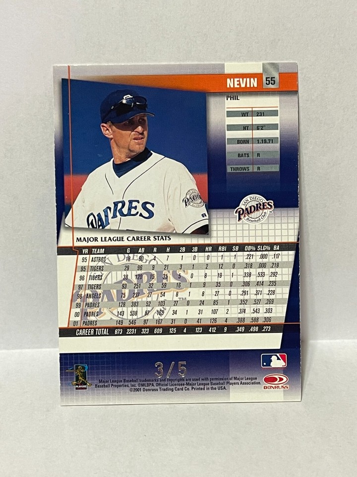 2002 Best of Fan Club "National 2002" embossed - PHIL NEVIN #'d/5 | eBay