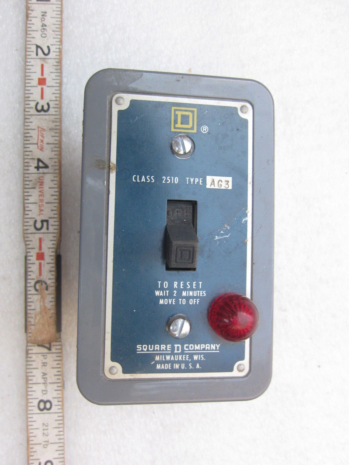 Square D 2510 AG3 1 Hp Manual Disconnect Starter Switch. Used | eBay