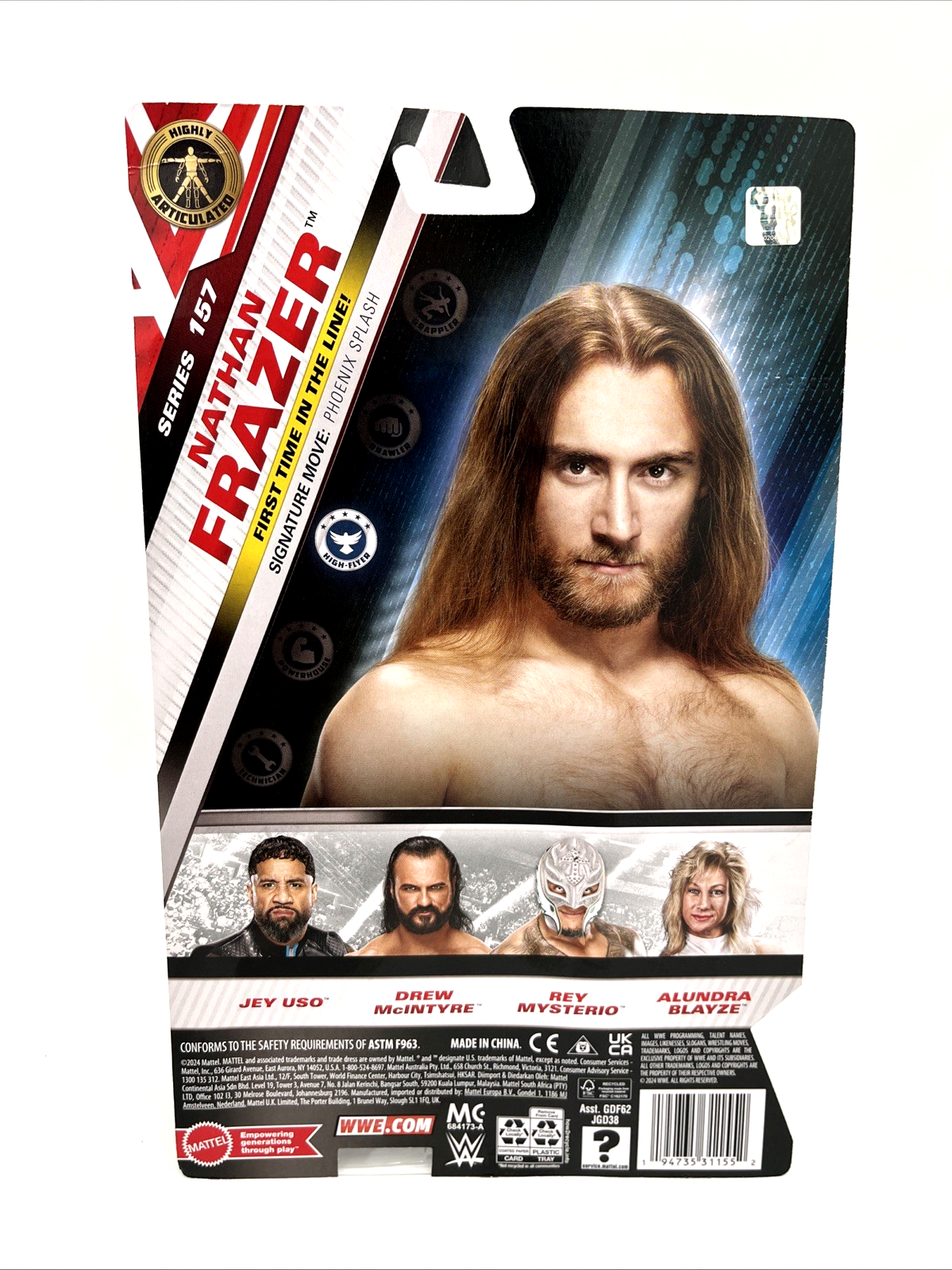 WWE Nathan Frazer Series 157 Main Event Figure First Time Rookie ...