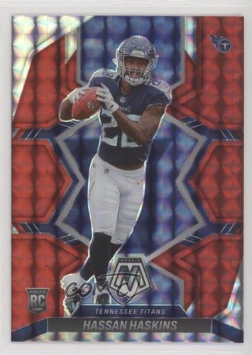 2022 Panini Mosaic Rookies Red Mosaic Prizm Hassan Haskins #325 Rookie ...