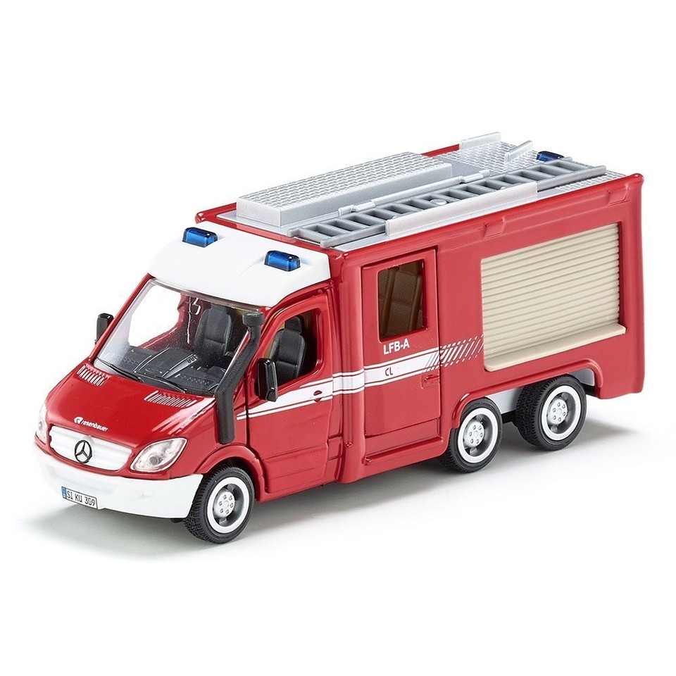 siku 2113, Mercedes-Benz Sprinter Fire Engine, 1:50, Metal/Plastic, Red ...