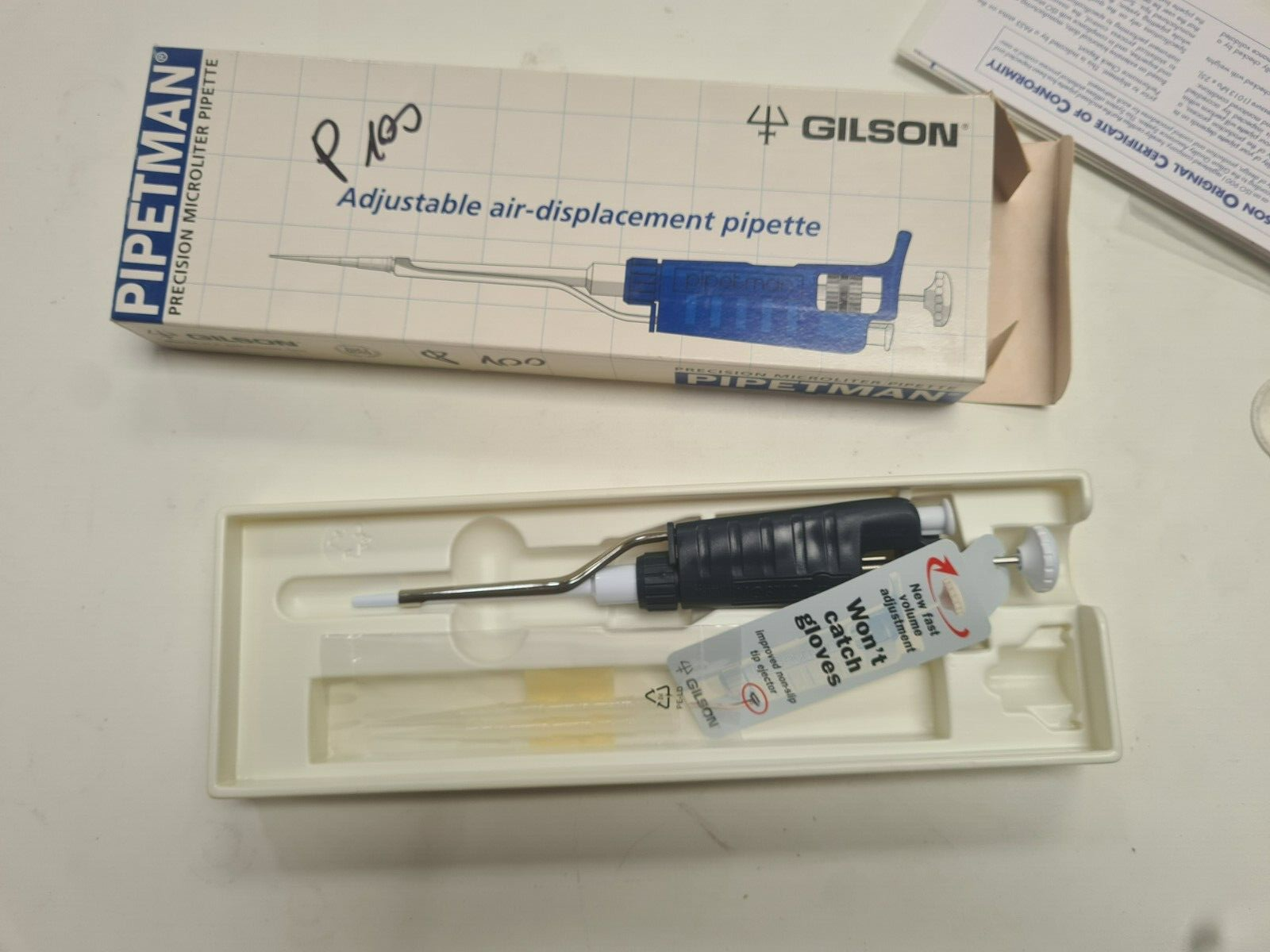 Gilson P100 Adjustable Volume Pipetman Pipette 5ul to 100ul for sale ...