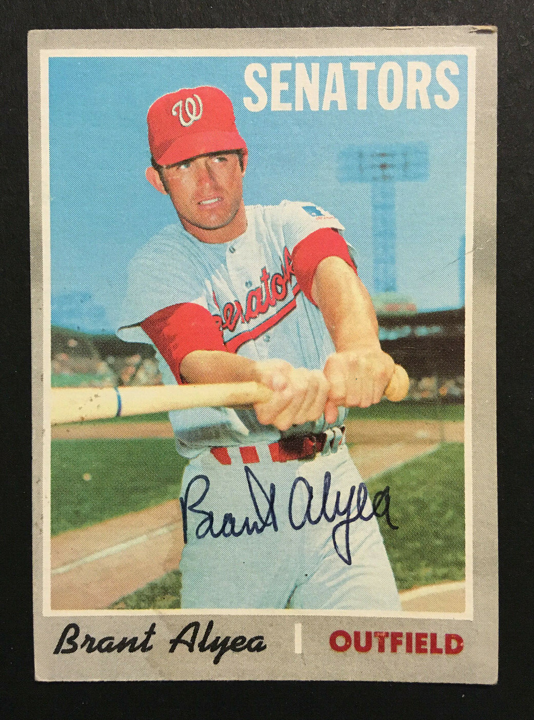 Brant Alyea Senators signed 1970 Topps baseball card #303 Auto ...