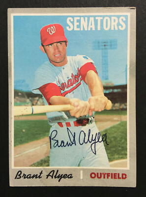 Brant Alyea Senators signed 1970 Topps baseball card #303 Auto ...