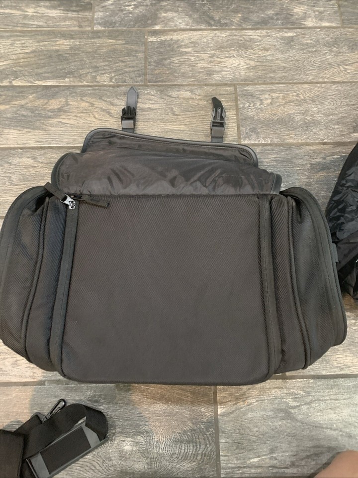 Nelson Rigg CTB-1020 Deluxe Tail Roll Bag w Rain Cover Shoulder Strap ...