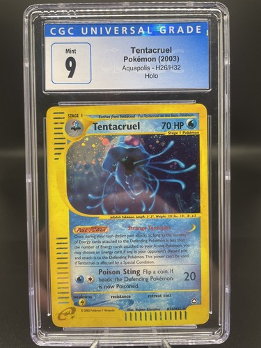 2003 Pokémon Aquapolis Tentacruel Holo H26 CGC 9 - Chumlee Pawn Stars ...