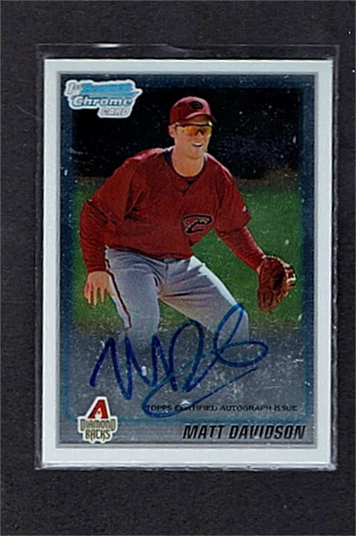2006 BOWMAN CROME MATT DAVIDSON DIAMONBACKS CERTIFRD AUTOGRAPHED CARD ...