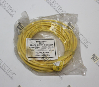 TPC Wire & Cable, 64320, 3 Pole 3p Pin Female Plug Cordset 6m Micro ...