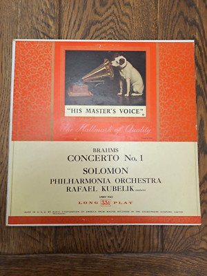 Solomon Cutner - Brahms Piano Concerto No. 1. U.S 1st 1952 HMV, LHMV ...