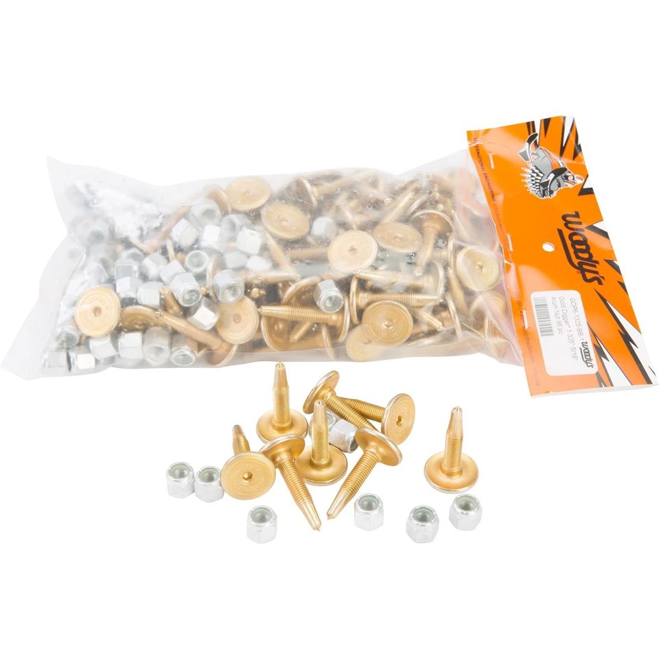 96 PACK Woodys Gold Digger 1.325" Studs GDP6-1325-BS w/ Backers for 2 ...