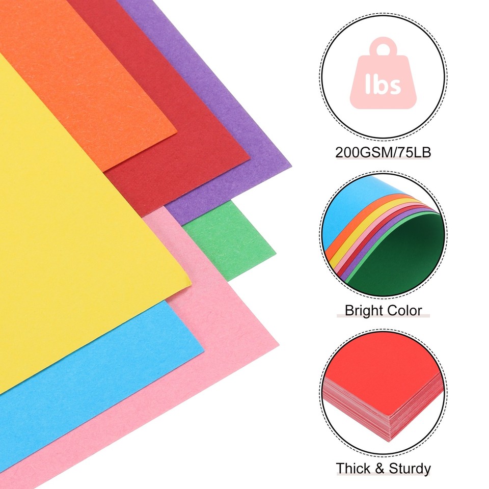 60 Sheets Red Cardstock 20" x 15" Card Stock Printer Paper for DIY Arts ...