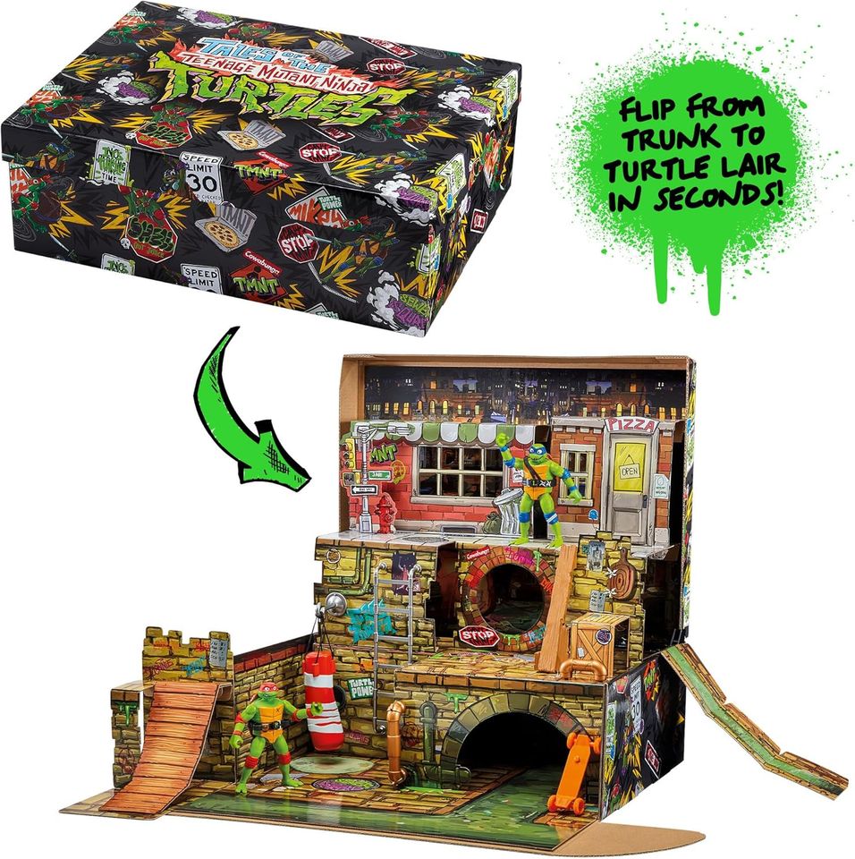 Teenage Mutant Ninja Turtles Sewer Lair Pop Up Playset Action On The Go ...