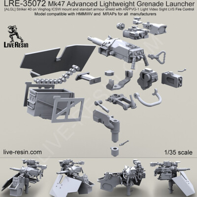 Live Resin 1/35 Mk47 Adv. Lightweight Grenade Launcher Striker40 # ...