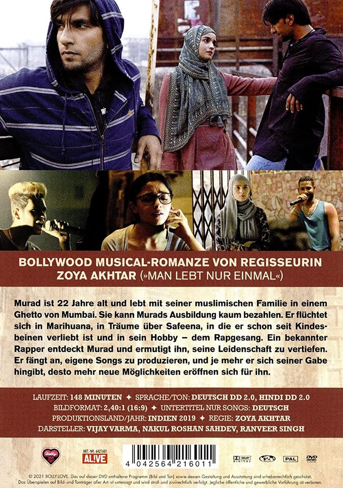 Gully Boy (DVD) Ranveer Singh Alia Bhatt Kalki Koechlin (UK IMPORT) | eBay