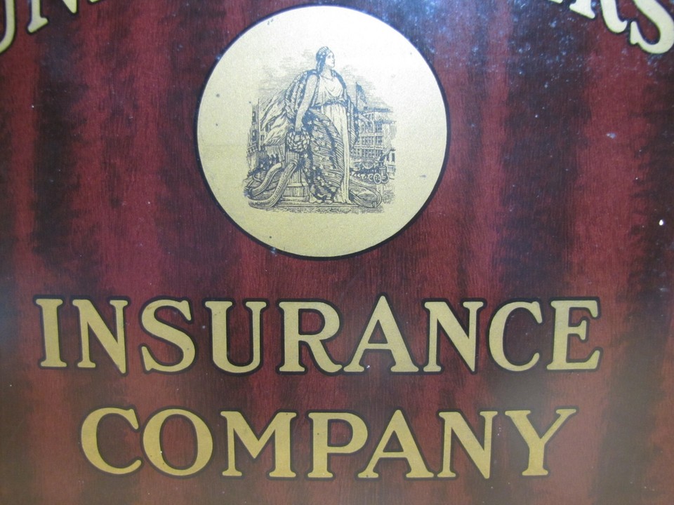 NEW YORK UNDERWRITERS INSURANCE COMPANY Antique Sign American Art Works ...