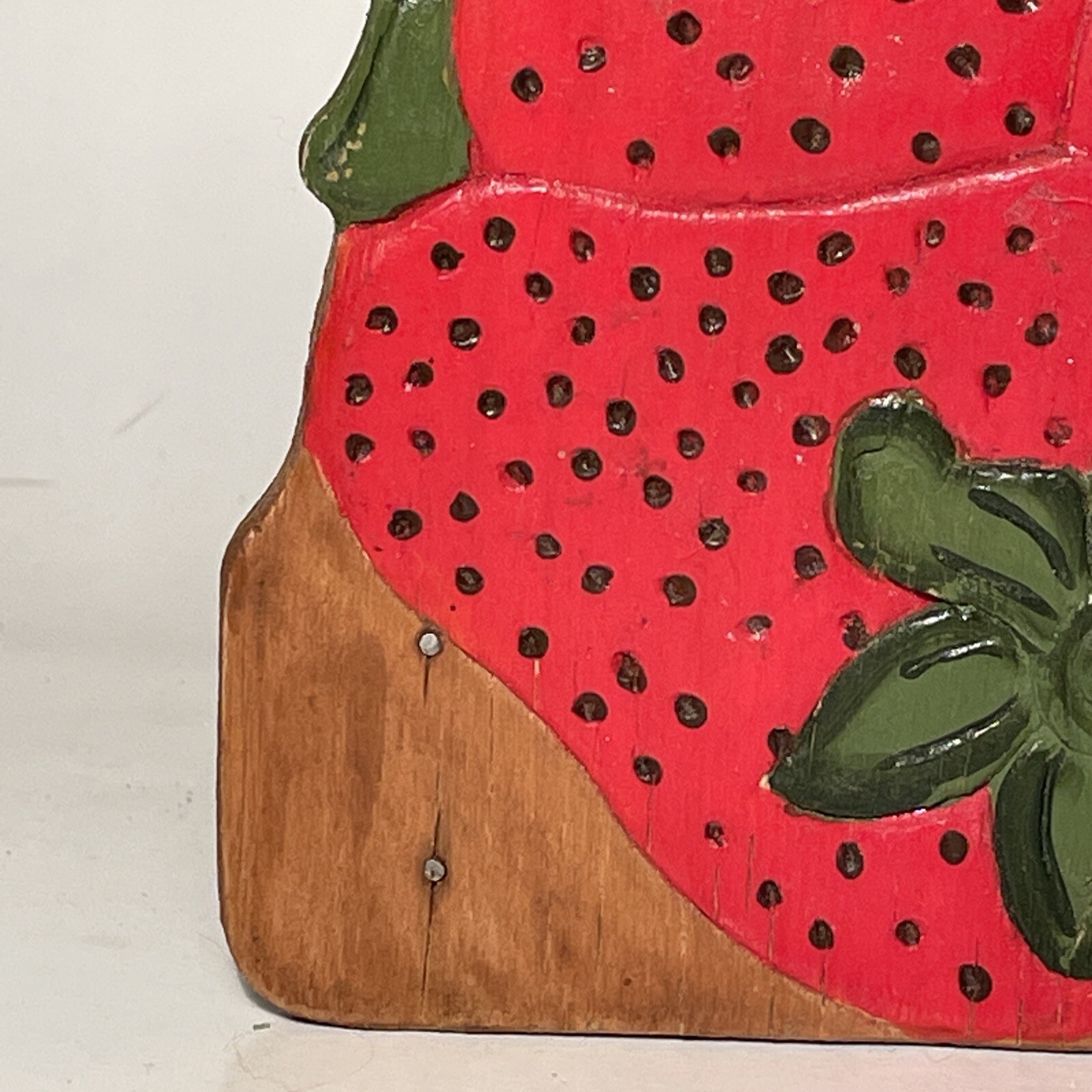 Vtg Wooden Box Primitive Planter Folk Art Handmade Strawberry Decor ...