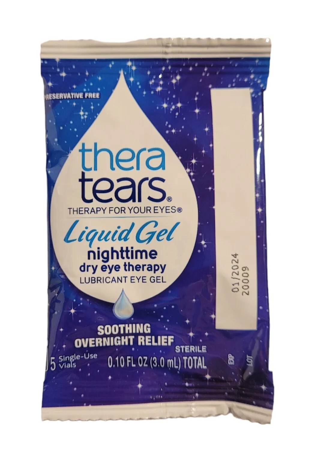 Thera Tears Liquid Gel Nighttime Eye Therapy 30 Vials 1% ...