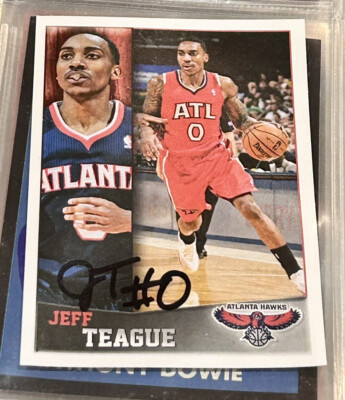 Jeff Teague 2013-2014 Panini Album Sticker Signature Signed Autograph ...