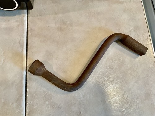 VINTAGE ANTIQUE HAND FORGED AUTO LUG/ FARM IMPLEMENT CRANK STYLE WRENCH ...