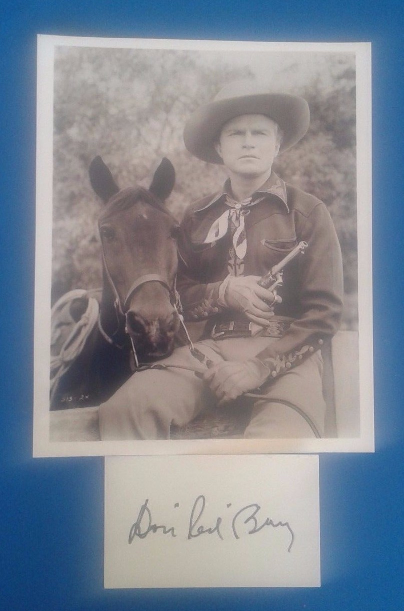 DON "RED" BARRY AUTOGRAPH, AUTOGRAPH CUT & PHOTO (8 x 10) WITH COA | eBay