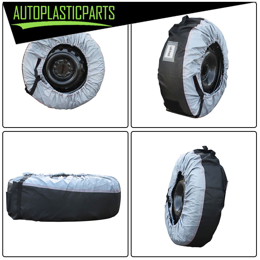 4 Pack Waterproof Tyre Cases And Tyre Bags Gray With Black Handle 600d ...