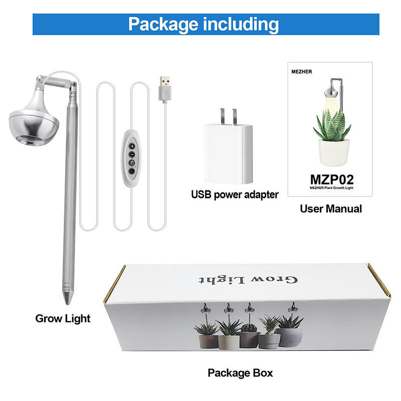 Grow Lights For Indoor Plants, Small Led Grow Light With 360 Rotation ...