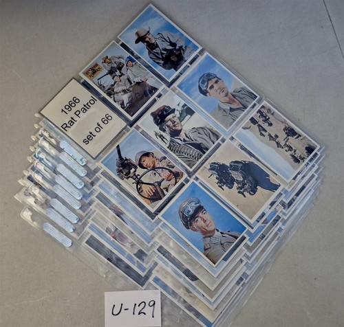 #1966 TOPPS RAT PATROL TRADING CARDS FULL SET w 66 CARDS IN PAGE ...