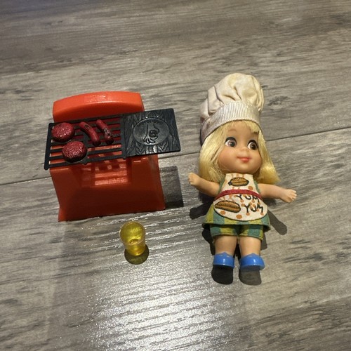 Mattel 1965 Liddle Kiddles Sizzly Friddle Doll Grill & Tools Unplayed ...