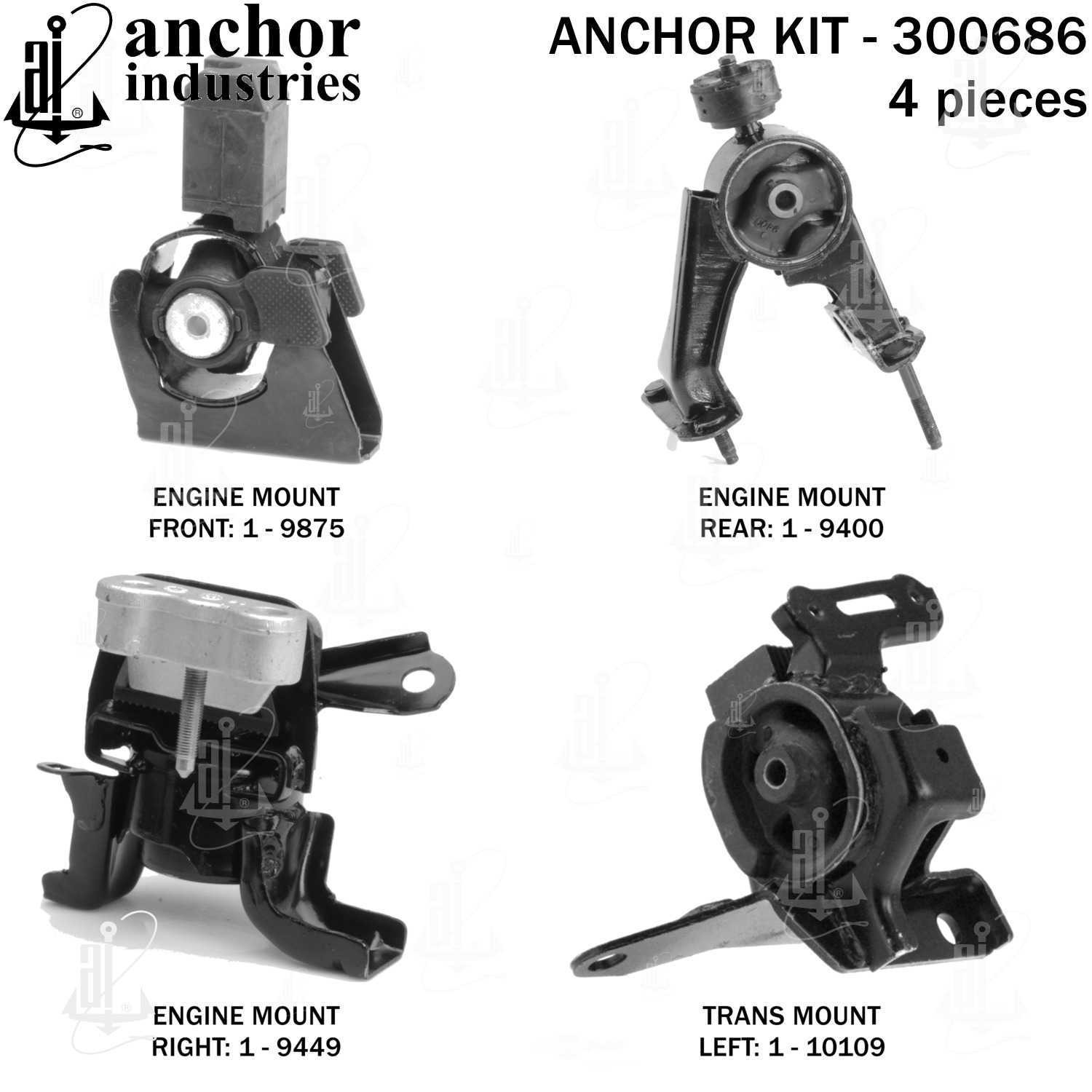 Engine Mount Kit Anchor 300686 for sale online | eBay