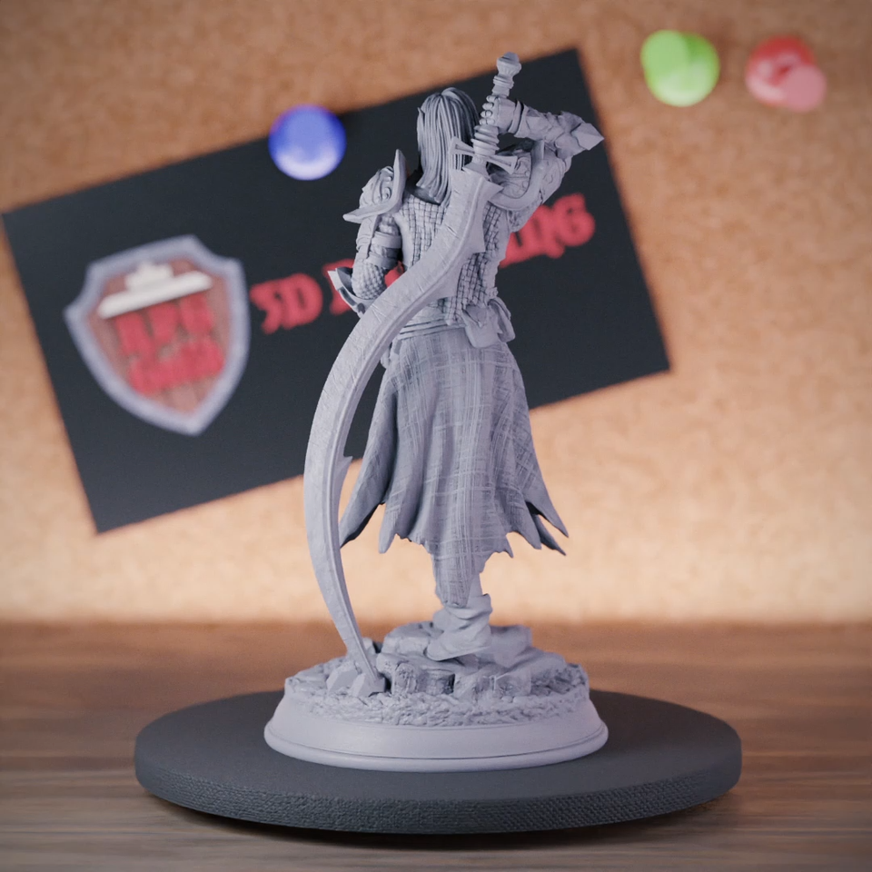 Elf Prince Paladin Swordmaster Miniature Fighter Dungeons and Dragons ...