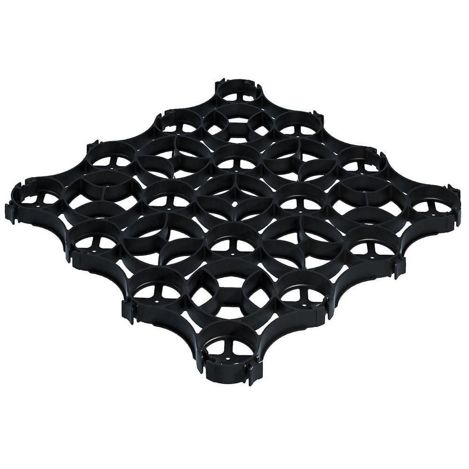 GRAVALOCK PERMEABLE PAVER Slim Grid Paver 22" x 22" x 1" Plastic Black ...
