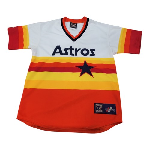 Vintage 90s Houston Astros Rainbow Jersey Size M Medium Cooperstown ...