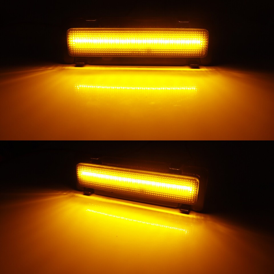 Smoked Lens Amber Full LED Strip Front Side Marker Lights For 82-92 ...