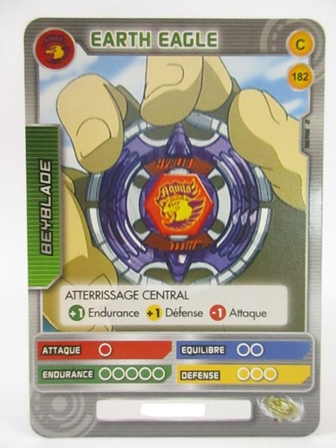 Carte Beyblade Battle Card Collection Série 2 - C 182 Earth Eagle Fr | eBay