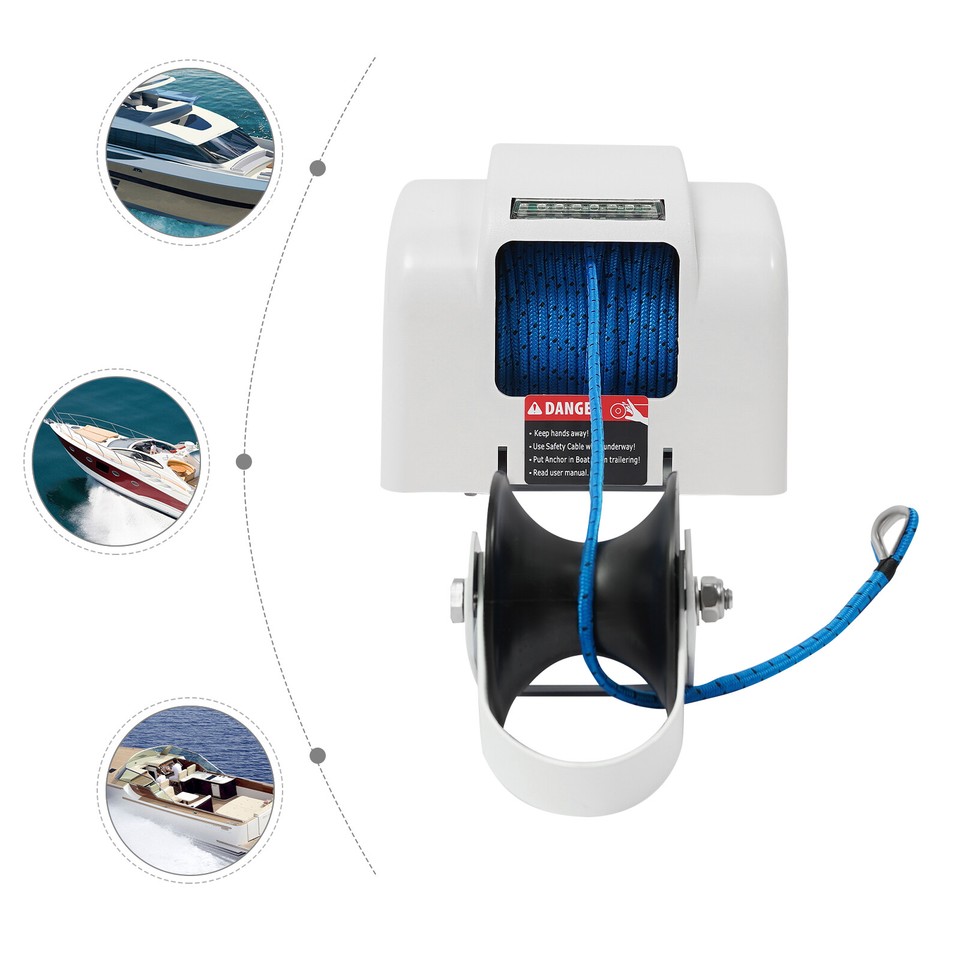 45LBS Saltwater Boat Electric Windlass Anchor Winch Marine with ...