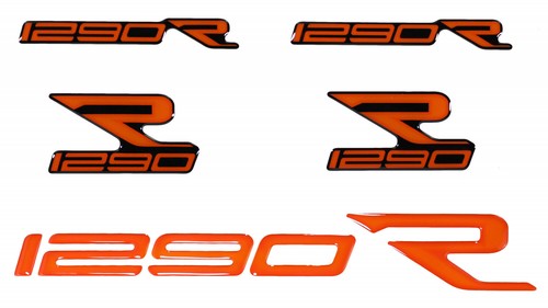 Sticker emblem 3D logo lettering 5pcs 1290 R (Evo) compatible with KTM ...