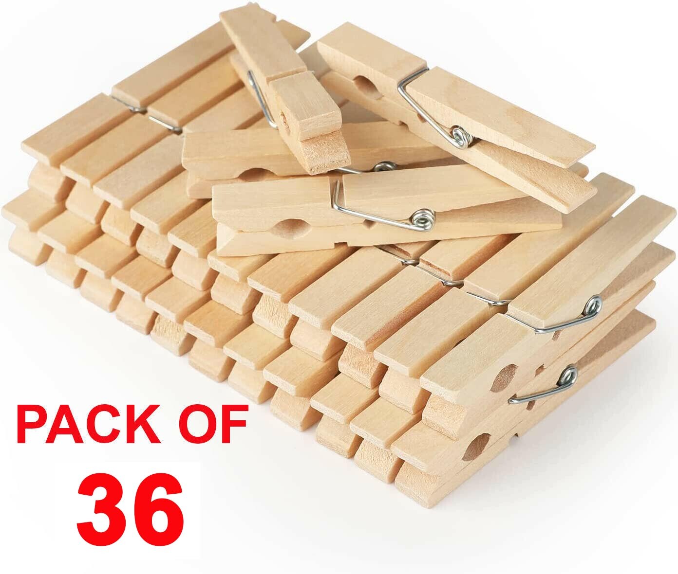 🔥Super Strong Wooden Pegs Clothes Washing Line Laundry Clip Grip Pine ...