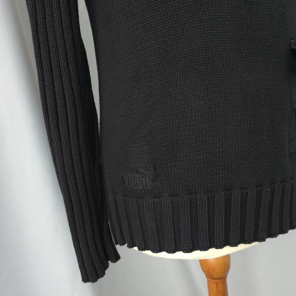 VTG Scuderia Ferrari Puma Rib Knit Turtleneck Jumper Mens M Black ...