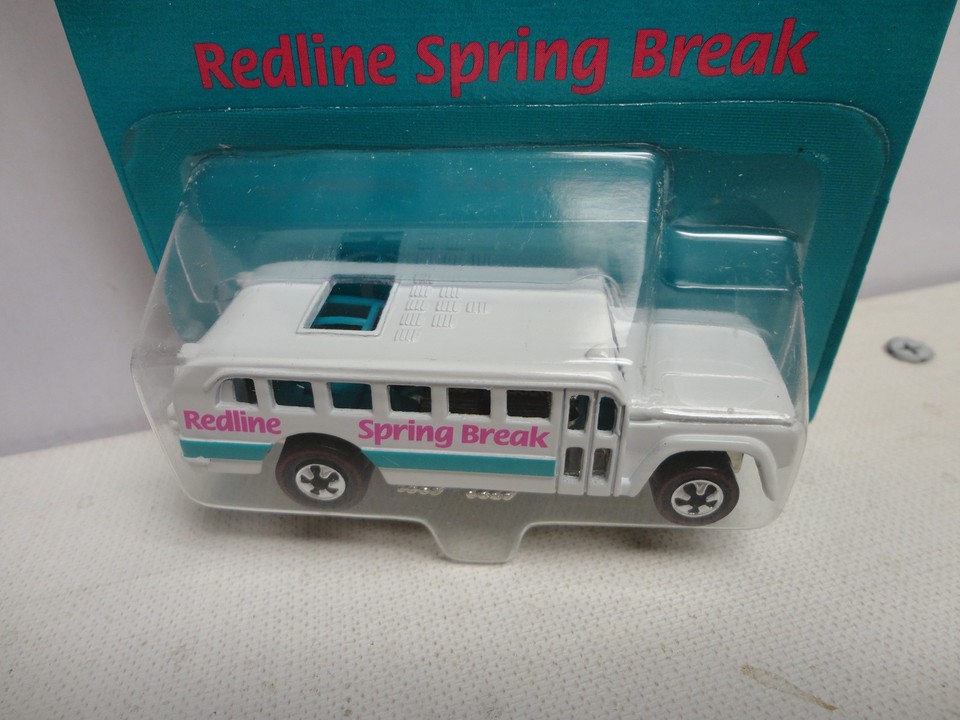Hot Wheels REDLINE SPRING BREAK BUS White S'Cool Bus COLLECTOR #01 | eBay