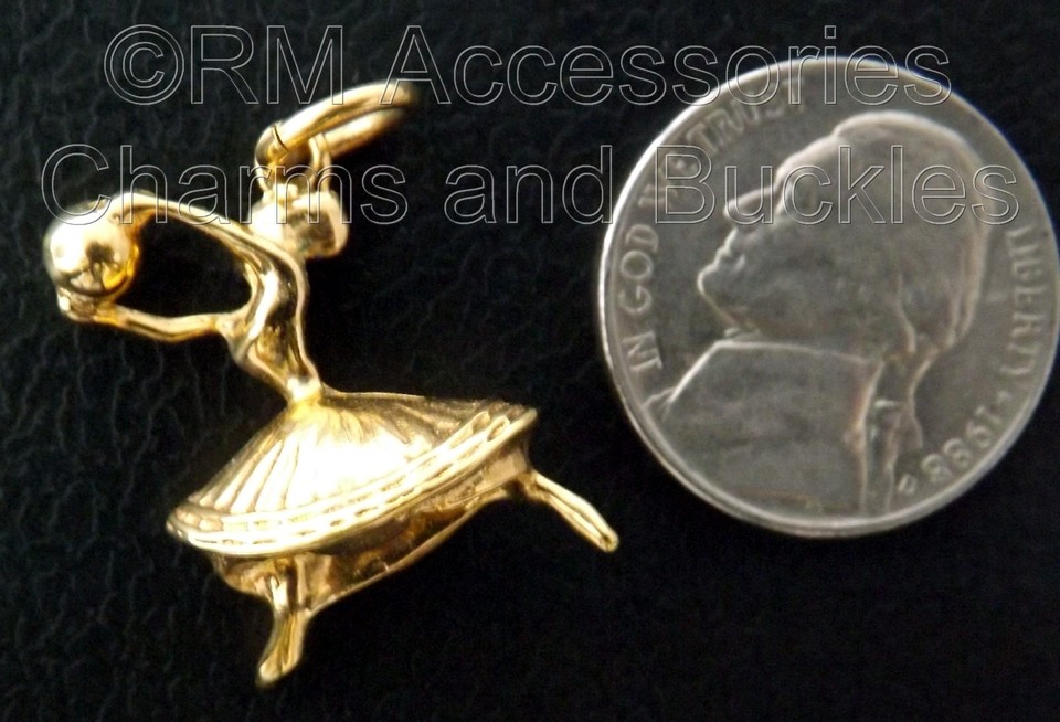 Ballerina Charm Dancer Ballet Pendant EP Gold Plated Jewelry Lifetime ...