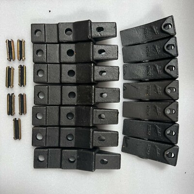 7PK Teeth, Adapter 6737322Y FITS Bobcat Style Bolt on Flush Mount Pin ...