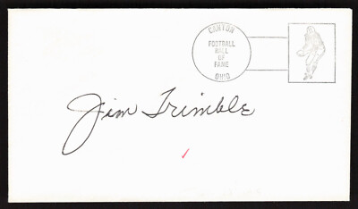 Jim Trimble Signed Envelope Canton Football Cover Philadelphia Eagles ...