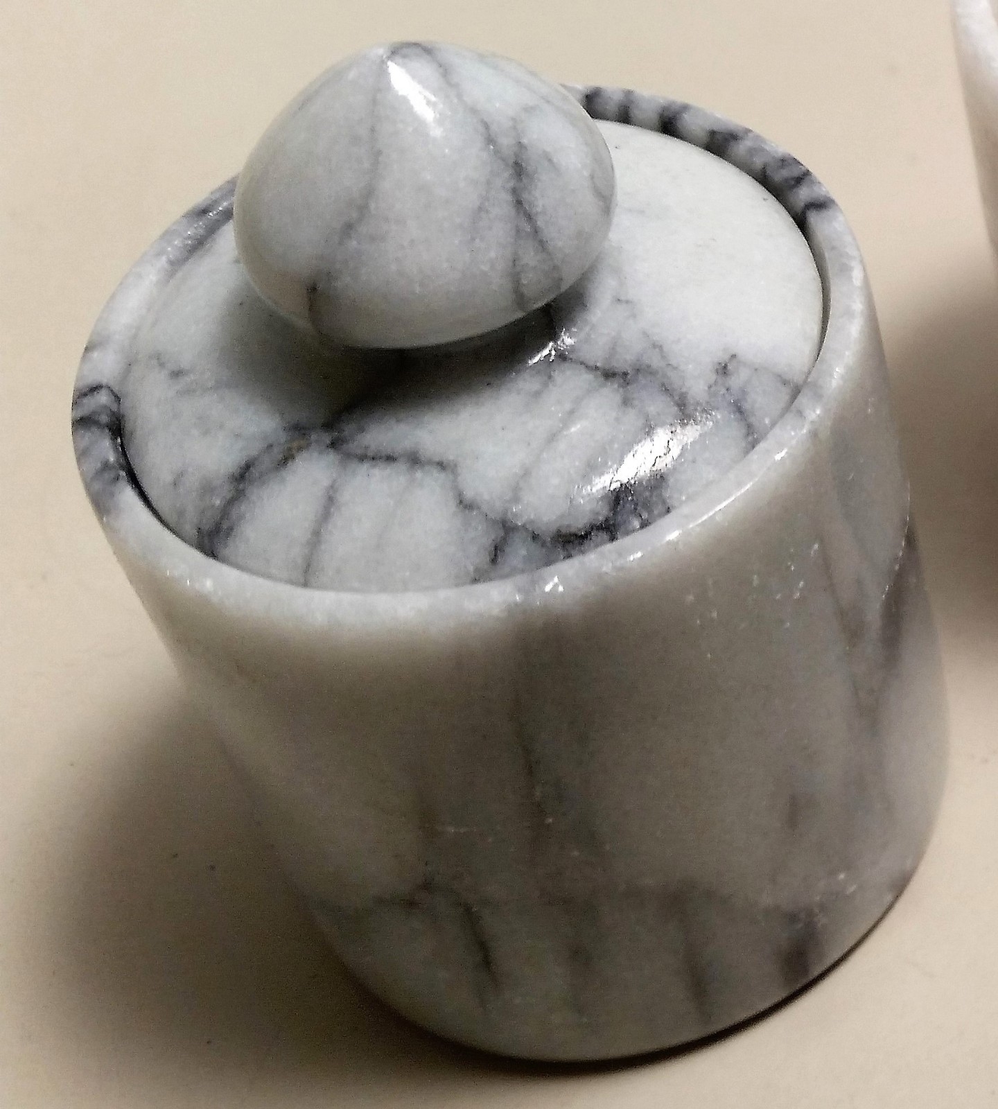 Assorted Stone Marble Granite Round Trinket Box 4-Pkg. [Assorted ...